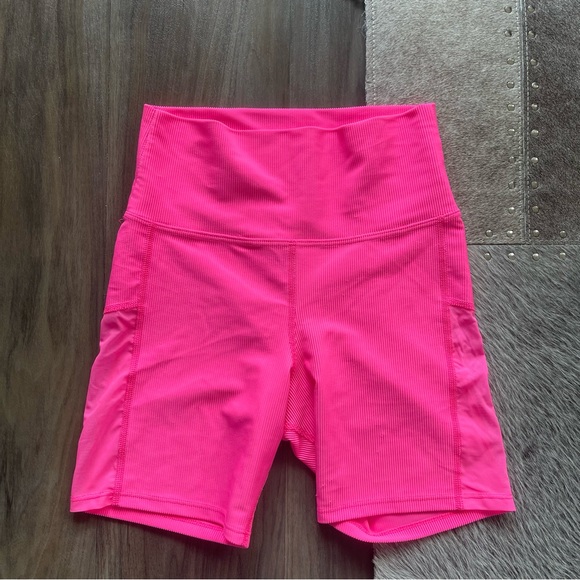 Beach Riot | Shorts | Beach Riot Sport Neon Pink Biker Short | Poshmark